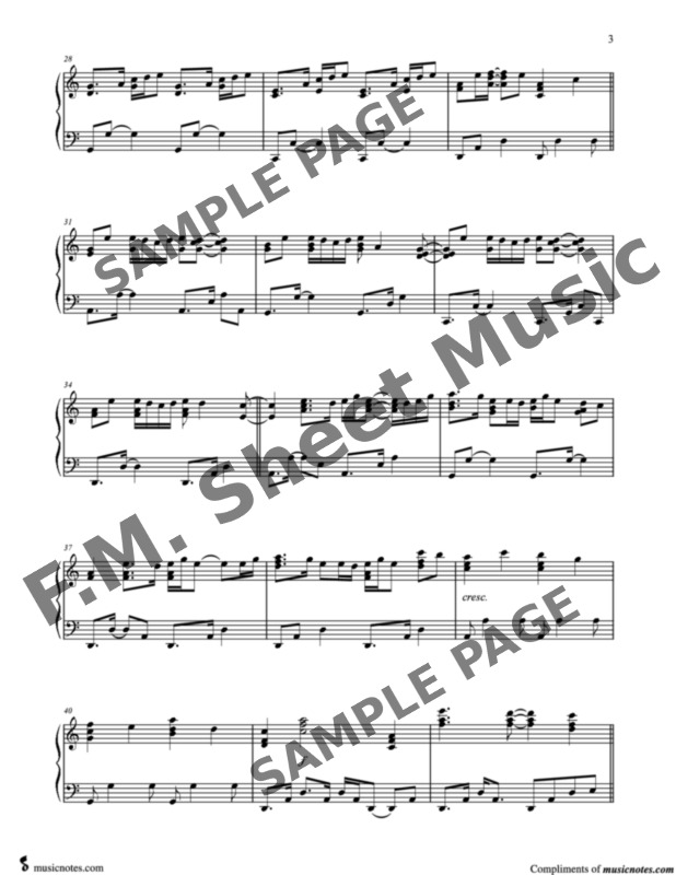 Piece of Cake (Intermediate Piano) By Weezer - F.M. Sheet Music - Pop Arrangements by Jennifer ...